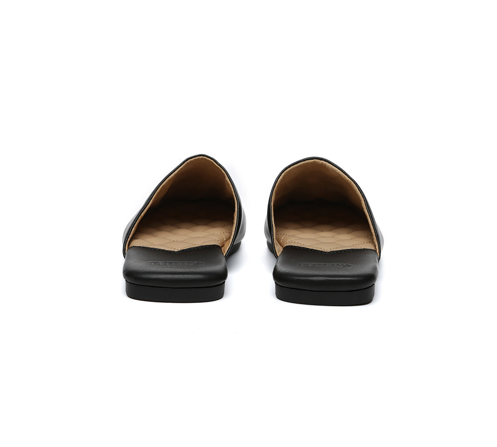 EVERAU® Women Slides Leather Flat Wafaa – UGG EXPRESS NZ